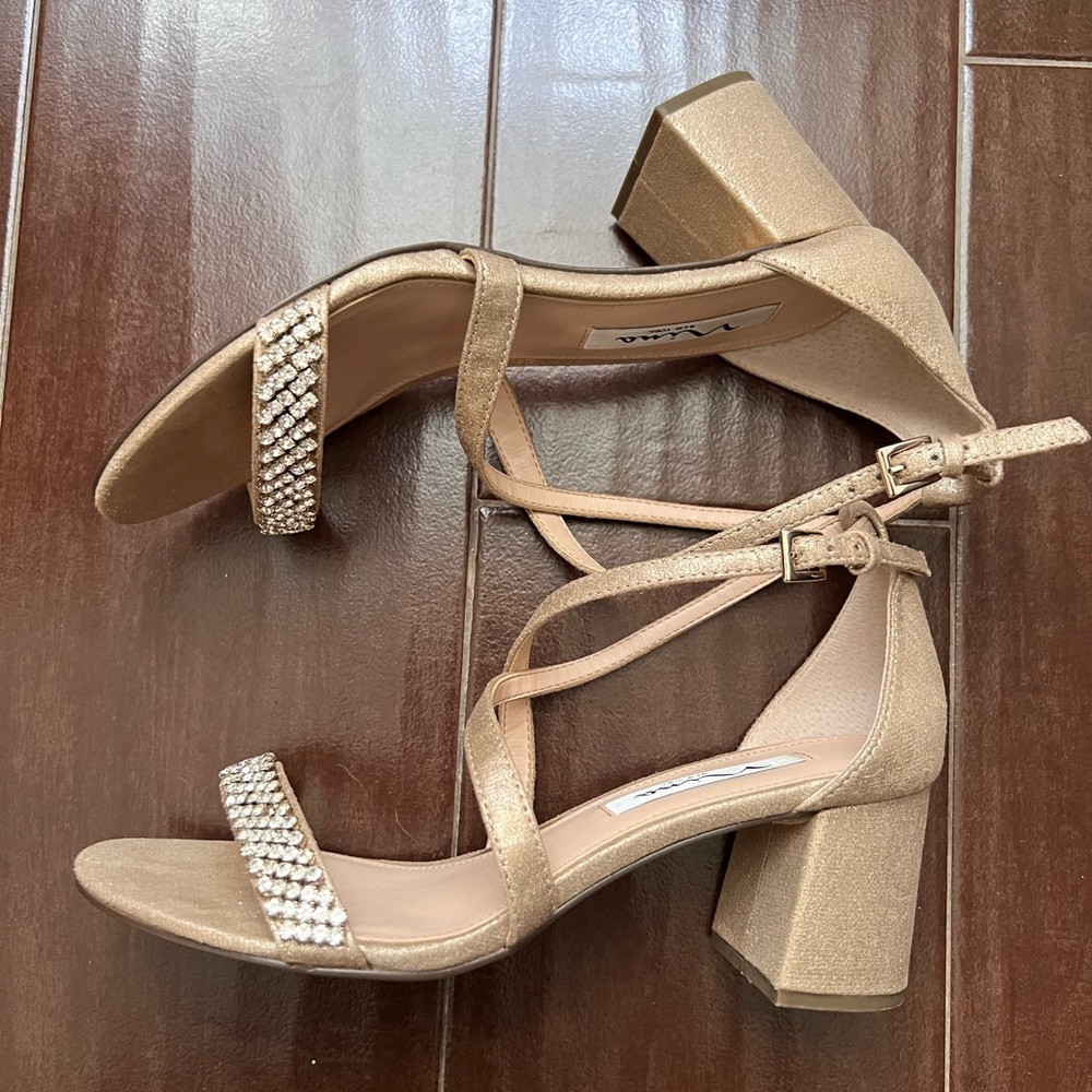 Nina Heels In Sparkling Champagne - Gem